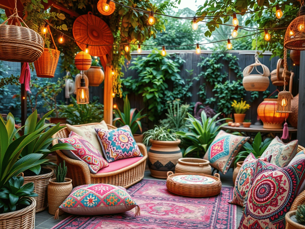 22 Boho Outdoor Decor Ideas To Brighten Your Garden
