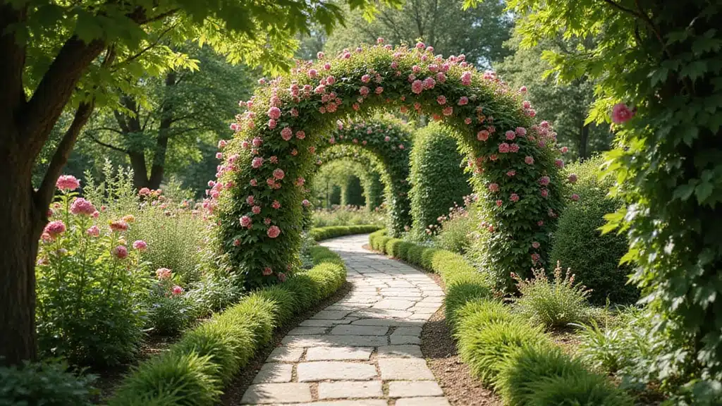 20 Enchanting Backyard Pathway & Arch Combos That'll Transform Your ...
